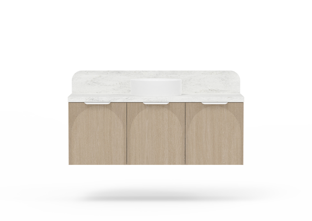 Archie 53" Floating Bathroom Vanity – Coastal Oak | Home Bathroomware