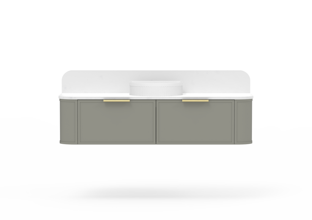 Flo 60" Floating Bathroom Vanity – Topiary Green | Home Bathroomware