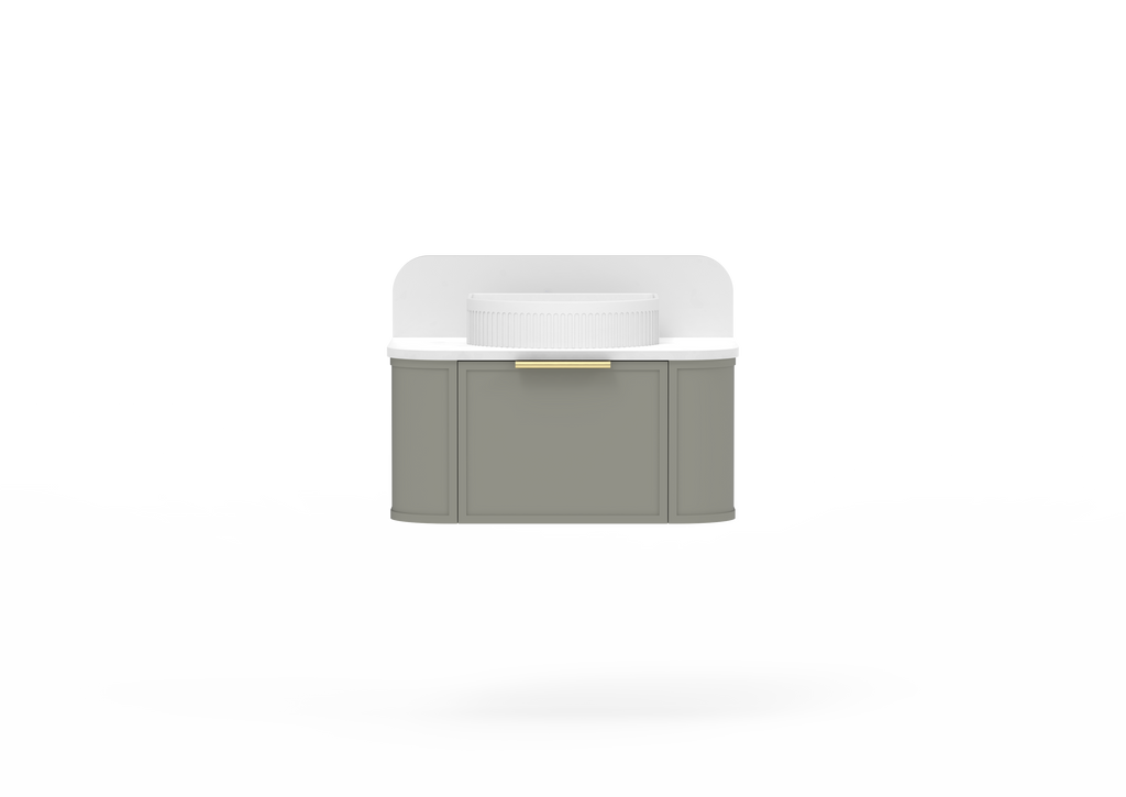 Flo 30" Floating Bathroom Vanity – Topiary Green | Home Bathroomware